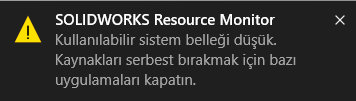 Resource Monitor Kullanılabilir Sistem Belleği Uyarısı Nasıl Giderilir ...