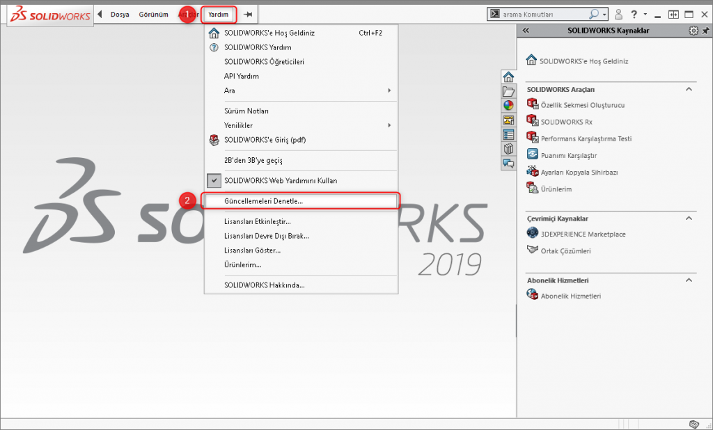 SOLIDWORKS Servis Paketi (Service Pack) Güncelleme - TEKYAZ Blog