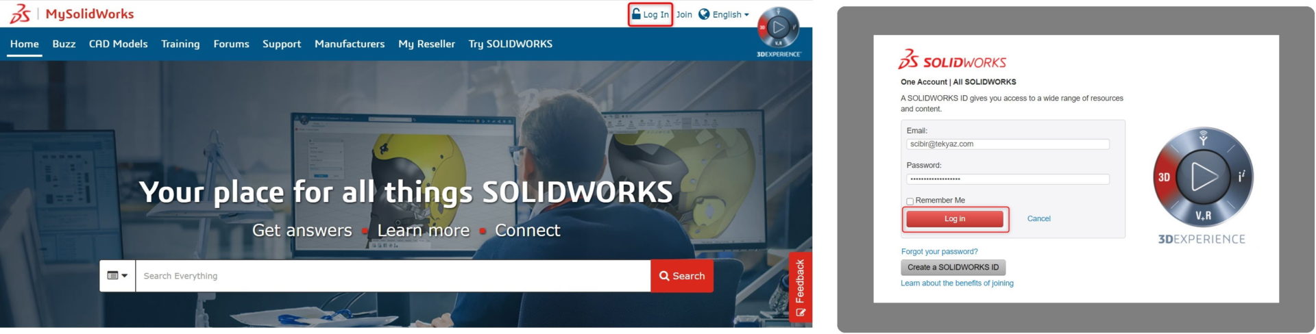 MySolidworks Hesabı - SOLIDWORKS ID Nasıl Oluşturulur? - TEKYAZ Blog
