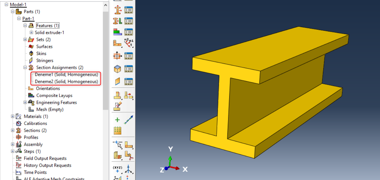 SIMULIA Abaqus-Section Tanımlama - TEKYAZ Blog