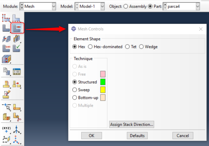 SIMULIA Abaqus-Mesh Tanımlama - TEKYAZ Blog