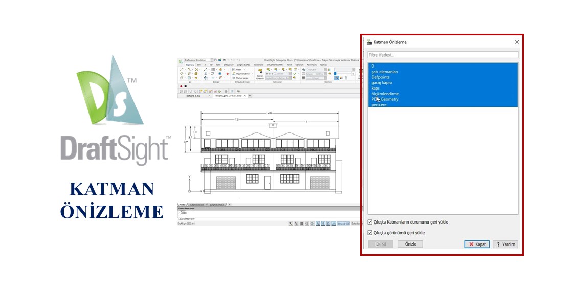 DraftSight-Katman Önizleme - TEKYAZ Blog