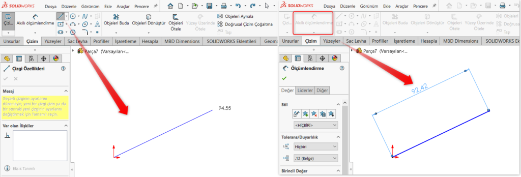 Ölçümlendirerek Çizim Yapma