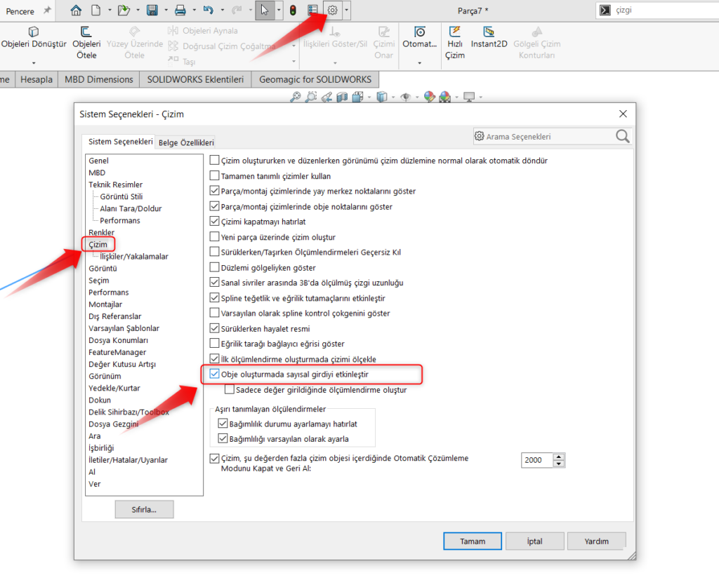 Ölçümlendirerek Çizim Yapma