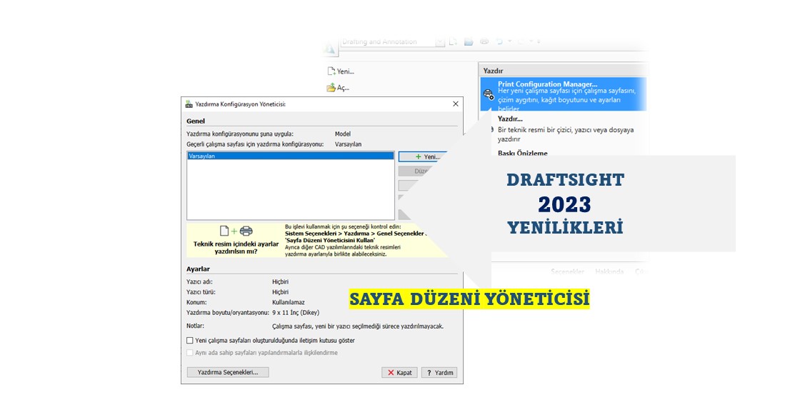 DraftSight 2023 Yenilikleri : Sayfa Düzeni Yöneticisi - TEKYAZ Blog