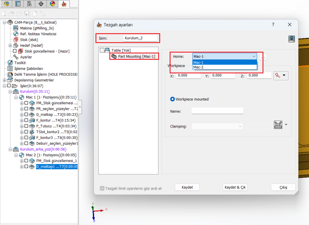 SETUP - SolidCAM Kurulum Atama - TEKYAZ Blog