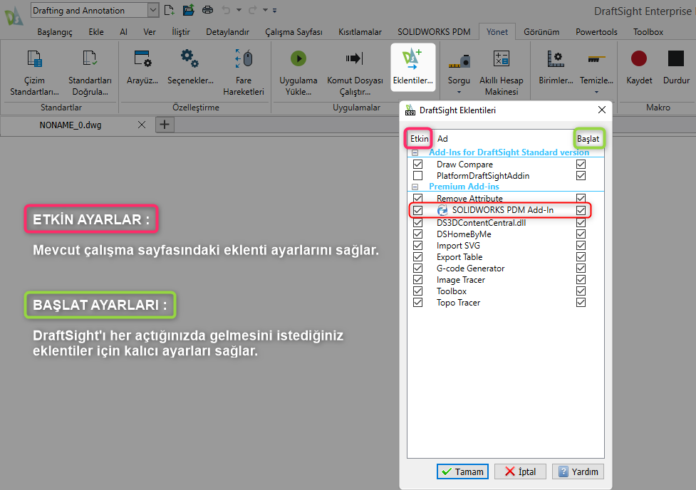 DraftSight İçin SOLIDWORKS PDM Eklentisi - TEKYAZ Blog