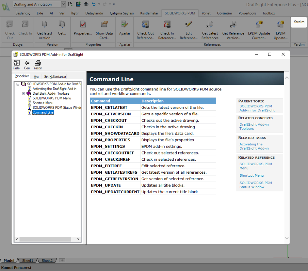 DraftSight İçin SOLIDWORKS PDM Eklentisi - TEKYAZ Blog