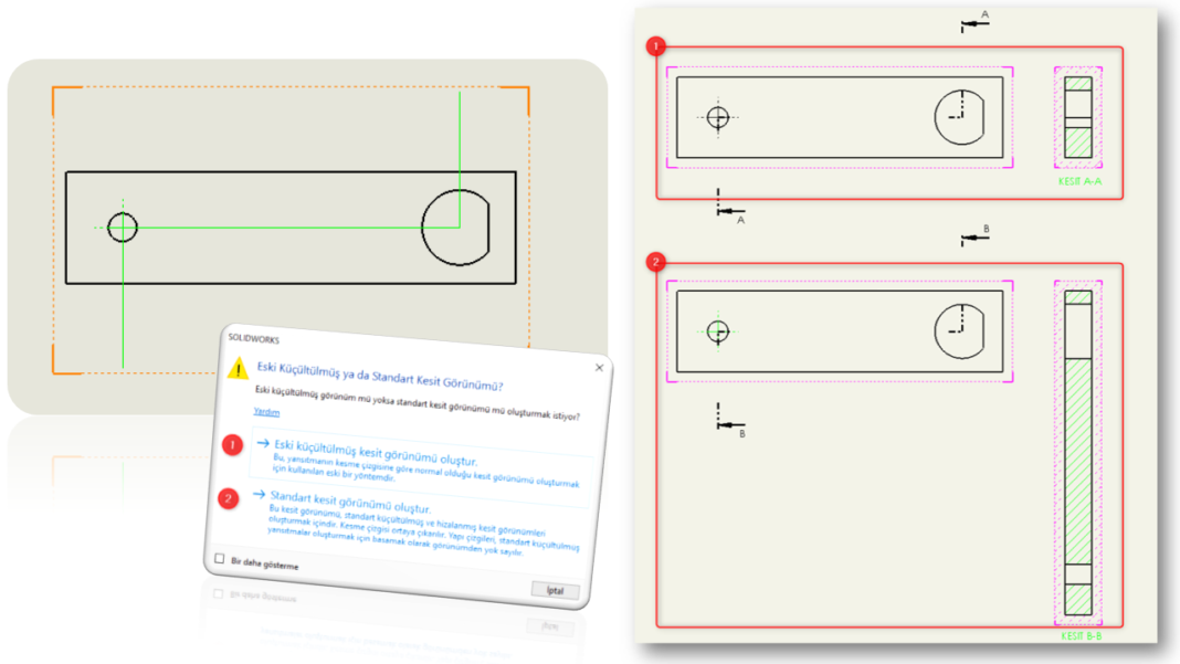 Teknik Resimde Özelleştirilmiş Kesit Görünümü ve Uygulama Yenilikleri - TEKYAZ Blog