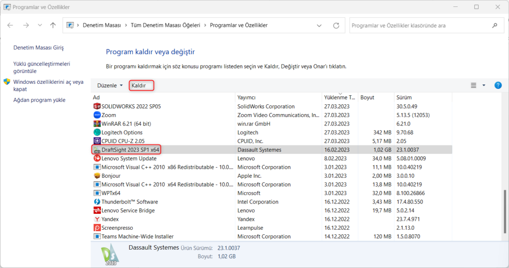 DraftSight Temiz Kurulum - TEKYAZ Blog