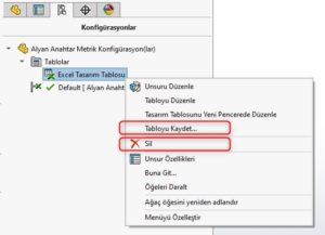 SOLIDWORKS Tasarım Tablosu ile Parça Konfigürasyon Yönetimi - TEKYAZ Blog