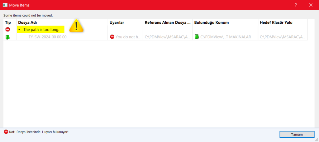 Windows 256 Karakter Sınırının SOLIDWORKS'e Etkileri - TEKYAZ Blog