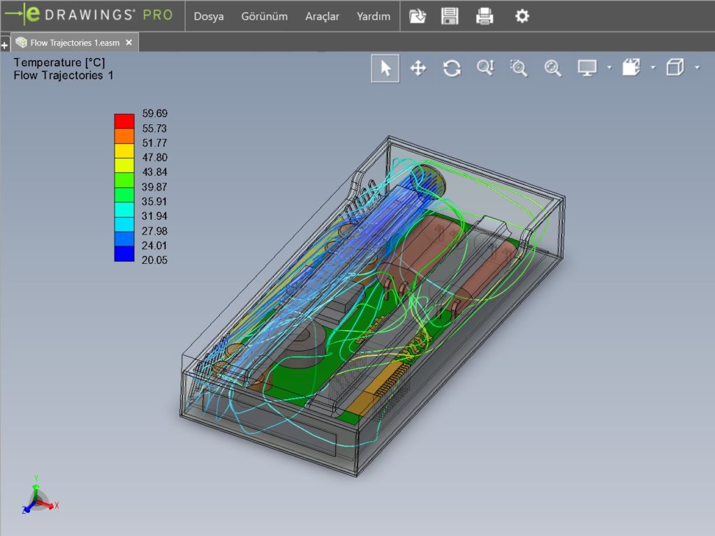 Flow Simulation Sonuçları eDrawings Çıktı Alma - TEKYAZ Blog