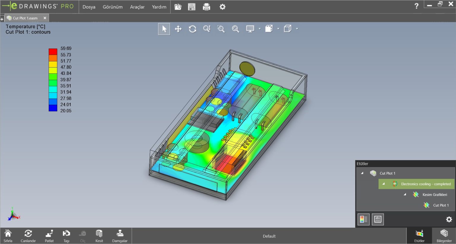 Flow Simulation Sonuçları eDrawings Çıktı Alma - TEKYAZ Blog