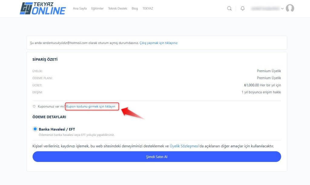 Tekyaz Online Premium Kodu ile Eğitimlere Ücretsiz Giriş