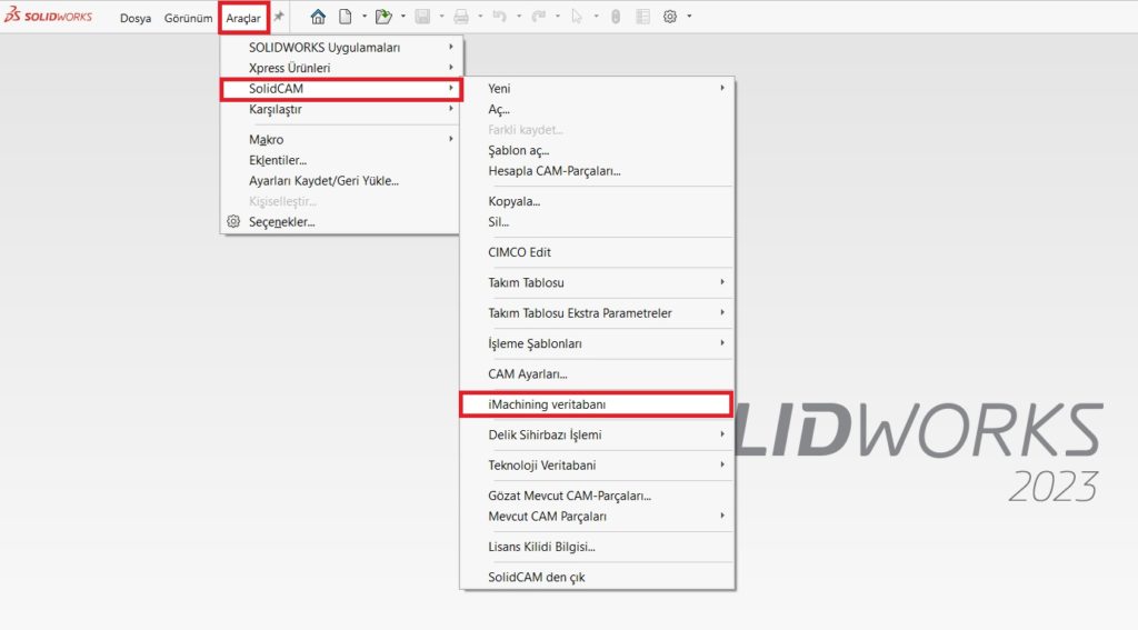 iMachining Veri Tabanı Oluşturma - TEKYAZ Blog