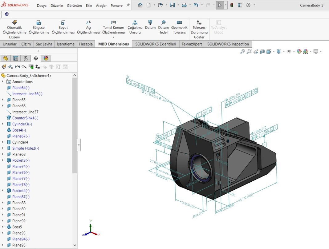 DimXpert/MBD Dimensions ve MBD - TEKYAZ Blog